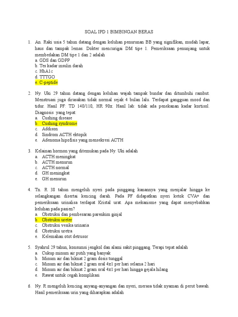 Soal Latihan UKDI Ipd 1 | PDF | Kesehatan Holistik | Sains & Matematika