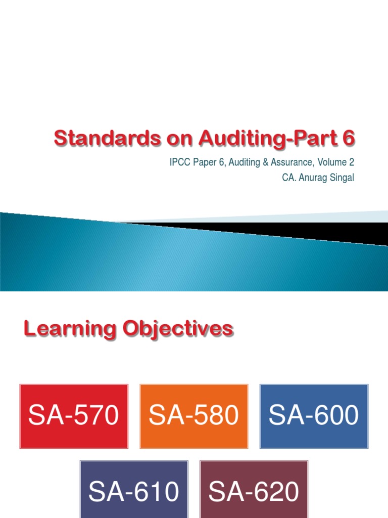 Standards On Auditing Part 6 2 | PDF | Going Concern | Financial Audit