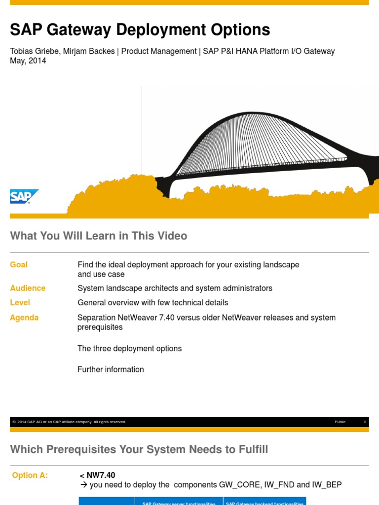 SAP Gateway Deployment Options | PDF | Hypertext Transfer Protocol | Areas Of Computer Science
