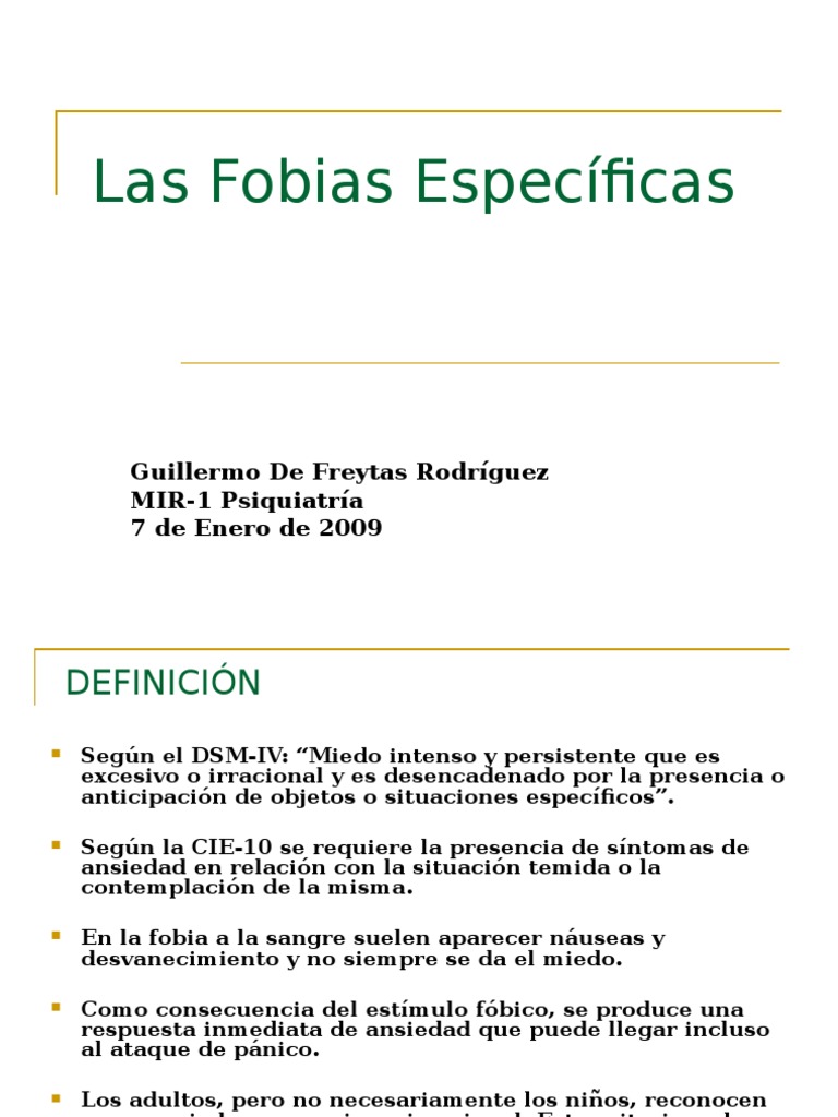 Fobias Específicas: Definición y Tipos | PDF | Fobia | Ansiedad