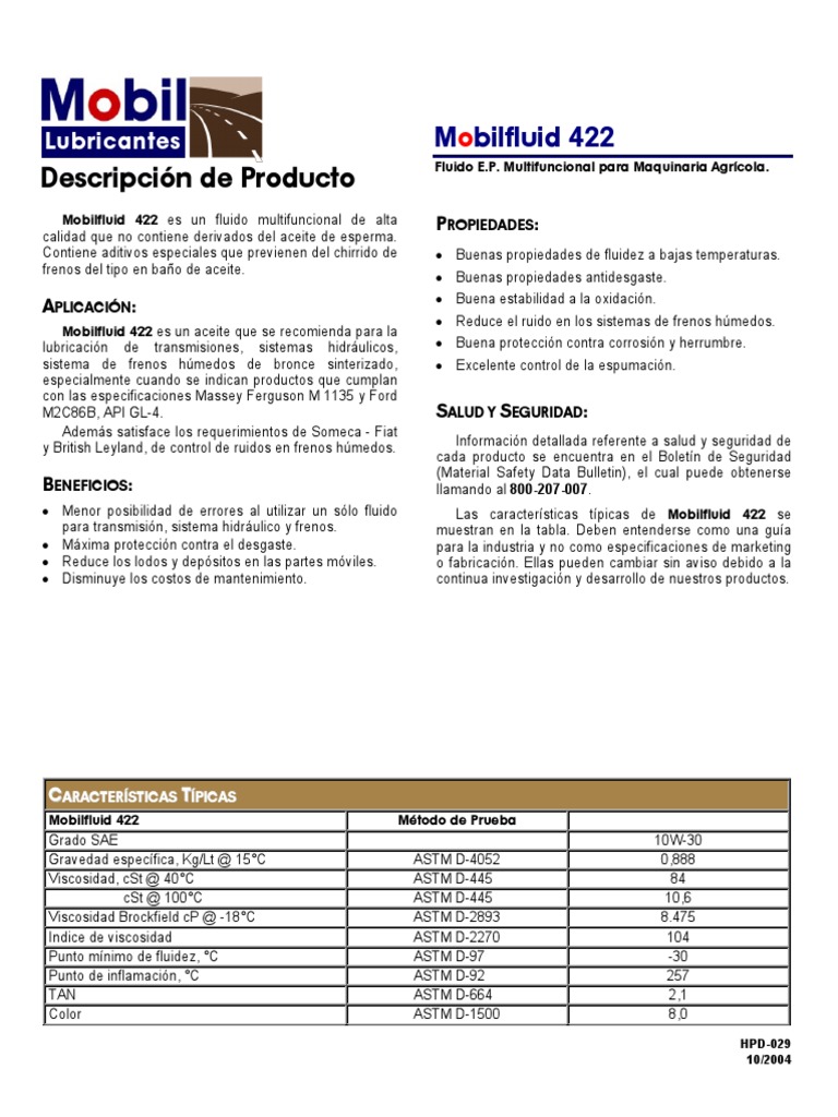 Mobilfluid 422 | PDF
