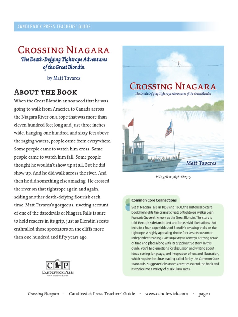Crossing Niagara Teachers' Guide | PDF | Reading Comprehension
