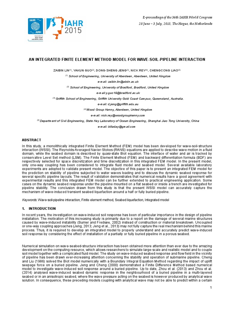 Wave-Soil-Structure Interaction (WSSI) . | PDF | Technology & Engineering