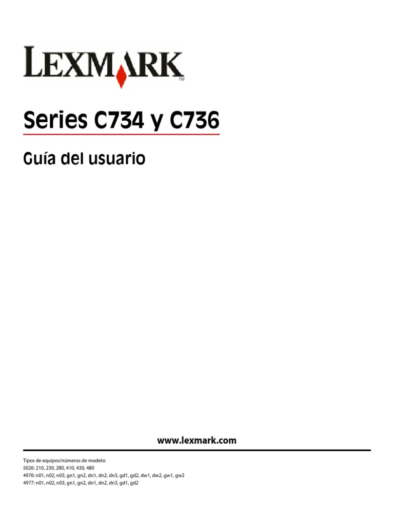 Instructivo de Lexmark C734DN PDF | PDF | Impresora (Computación ...