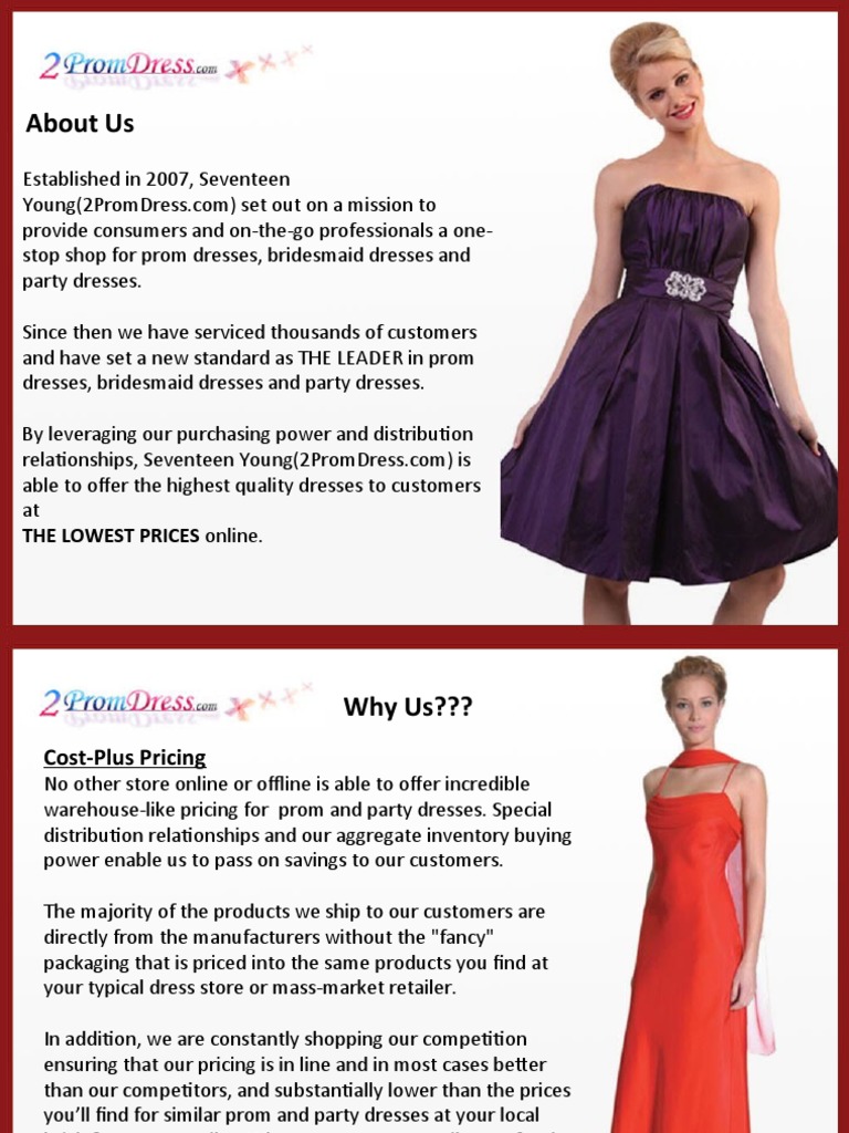 The Hottest Styles in Prom Dresses For 2010 | PDF | Retail | E Commerce