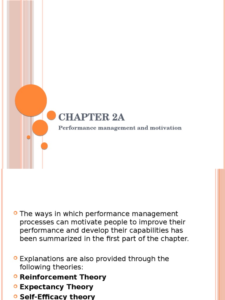 Chapter 2A: Performance Management and Motivation | PDF | Motivation ...