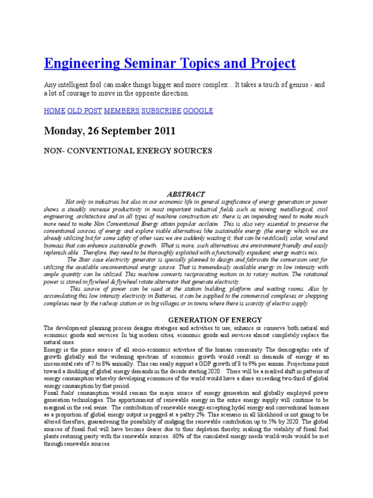 Engineering Seminar Topics and Project: Monday, 26 September 2011 | PDF ...