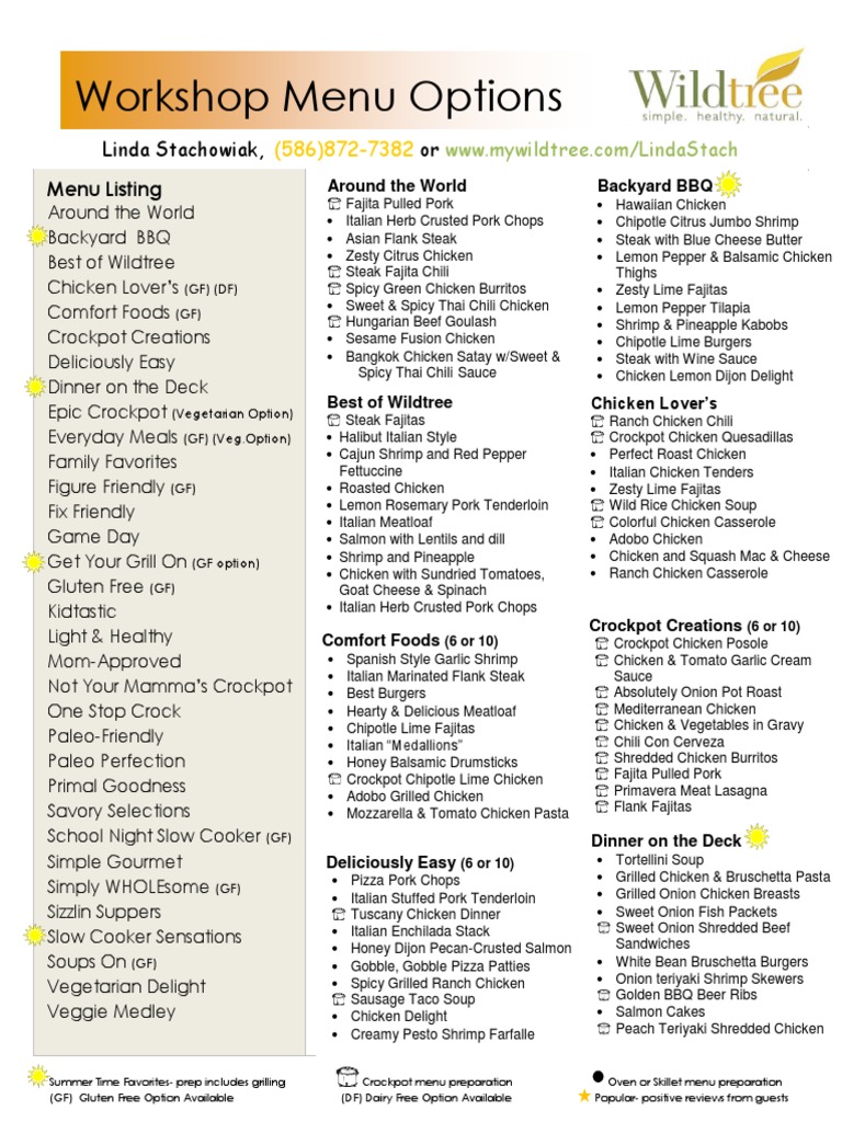 Complete Menu Options 3 16 16 | PDF