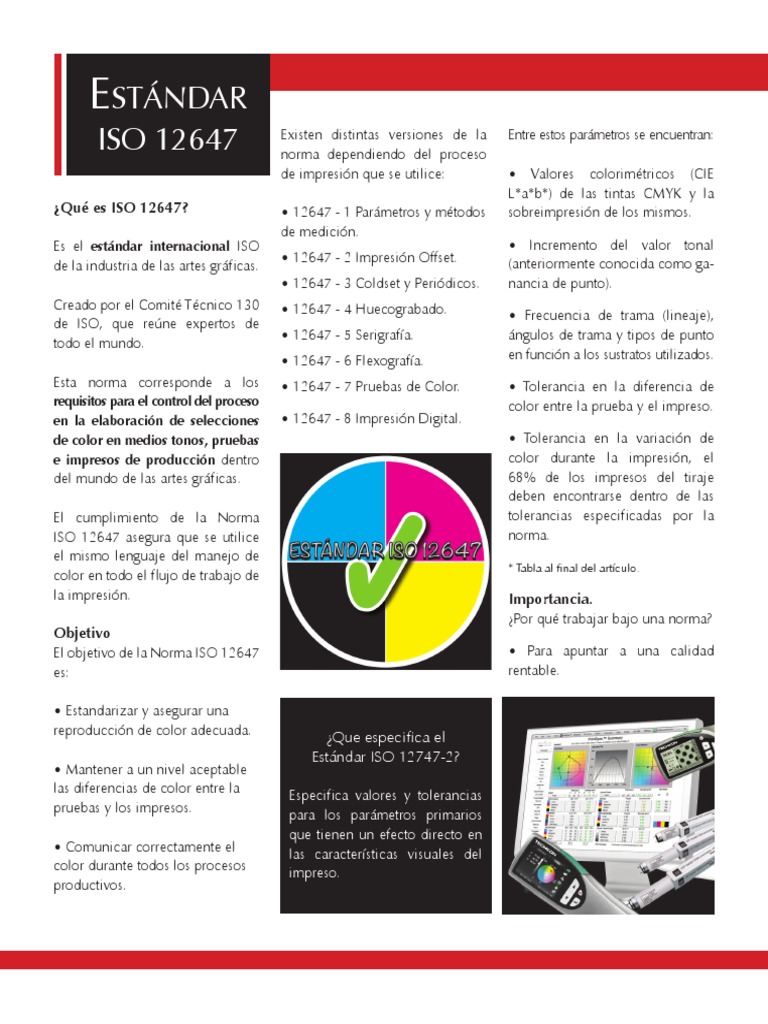 Estandar ISO 12647 | PDF | Color | Organización internacional para la ...