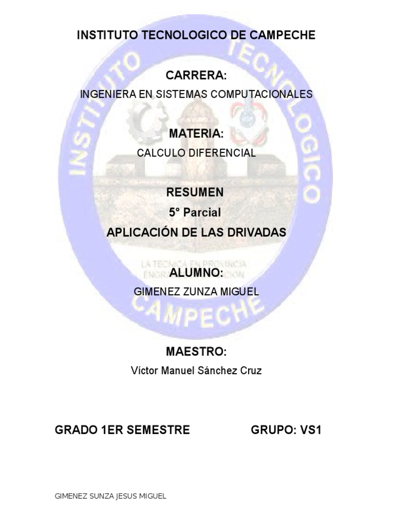 Unidad 5 Aplicaciones de La Derivada | PDF | Calculo diferencial | Derivado