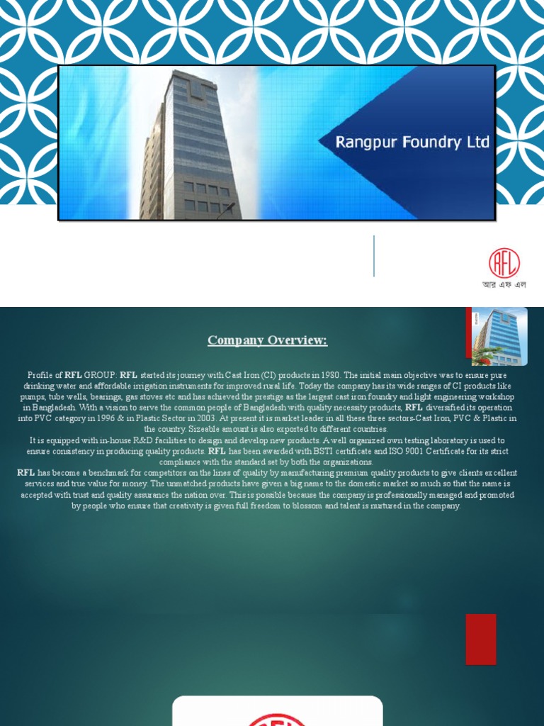 RFL Group Company Overview and Products | PDF | Brand | Production And ...