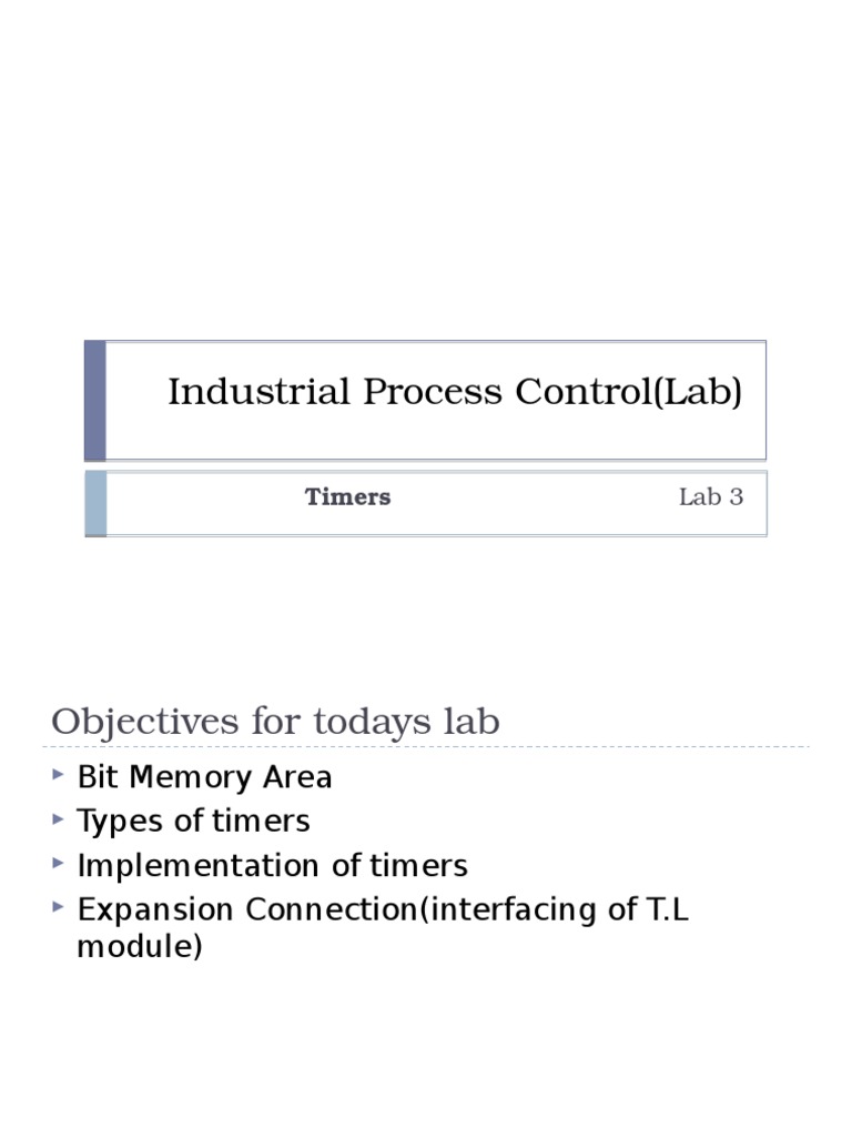 Industrial Process Control Timers Lab | PDF | Computers