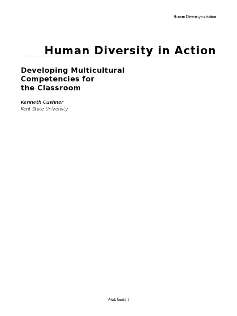 Human Diversity in Action Workbook | PDF | Hearing Loss | Multiculturalism