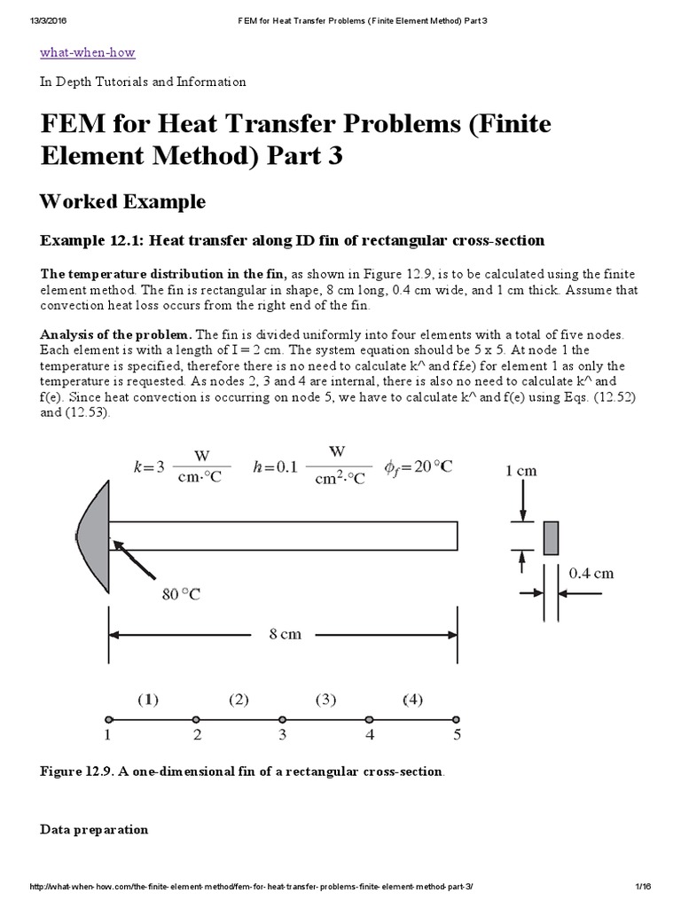 FEM Heat Transfer Analysis Part 3 | PDF | Finite Element Method ...