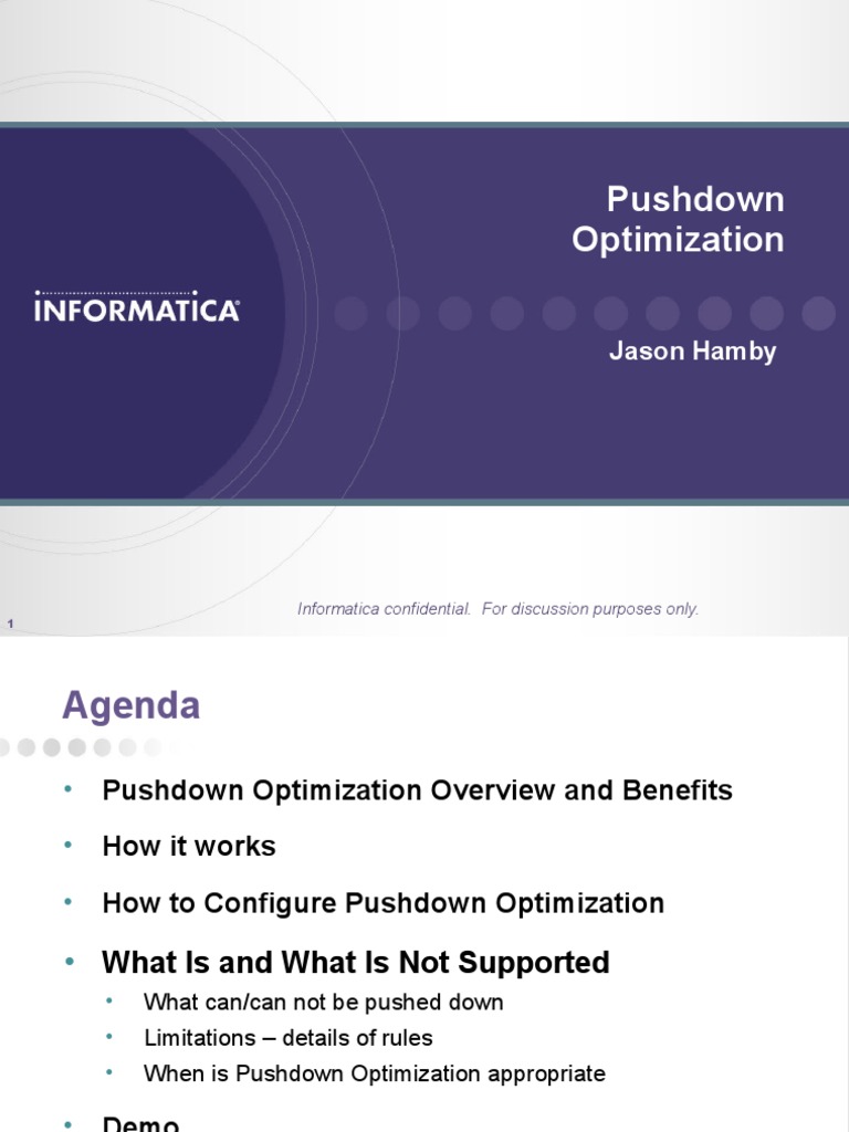 PowerCenter Pushdown | PDF | Databases | Sql