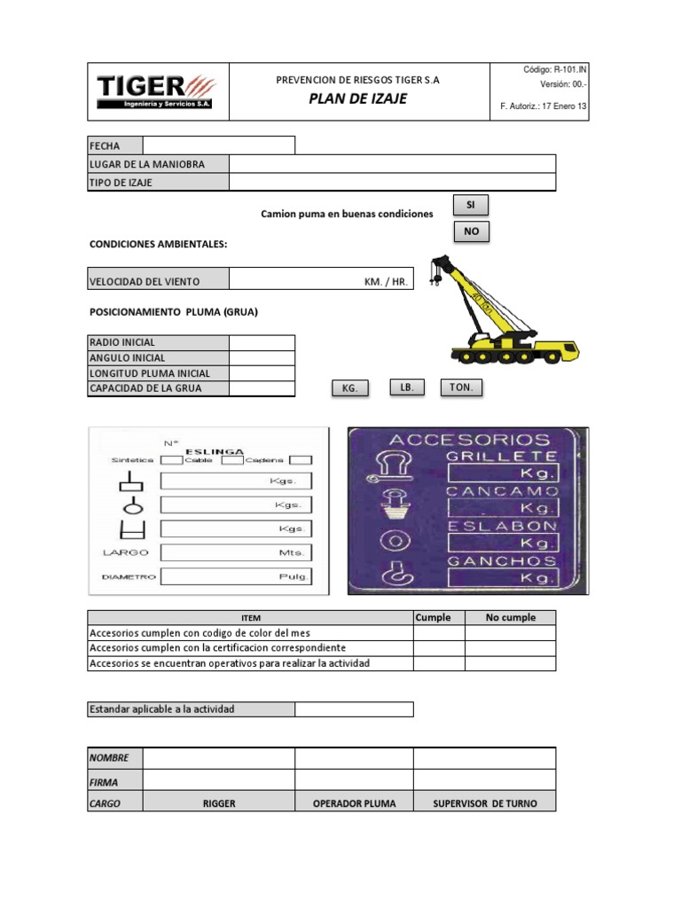 Plan de Izaje PDF | PDF