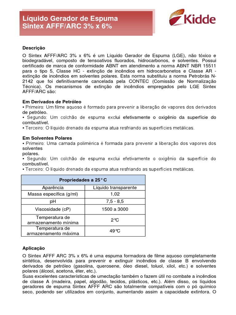 Sintex Afff Arc 3 6 Nov2012 | PDF | Substancias químicas | Química