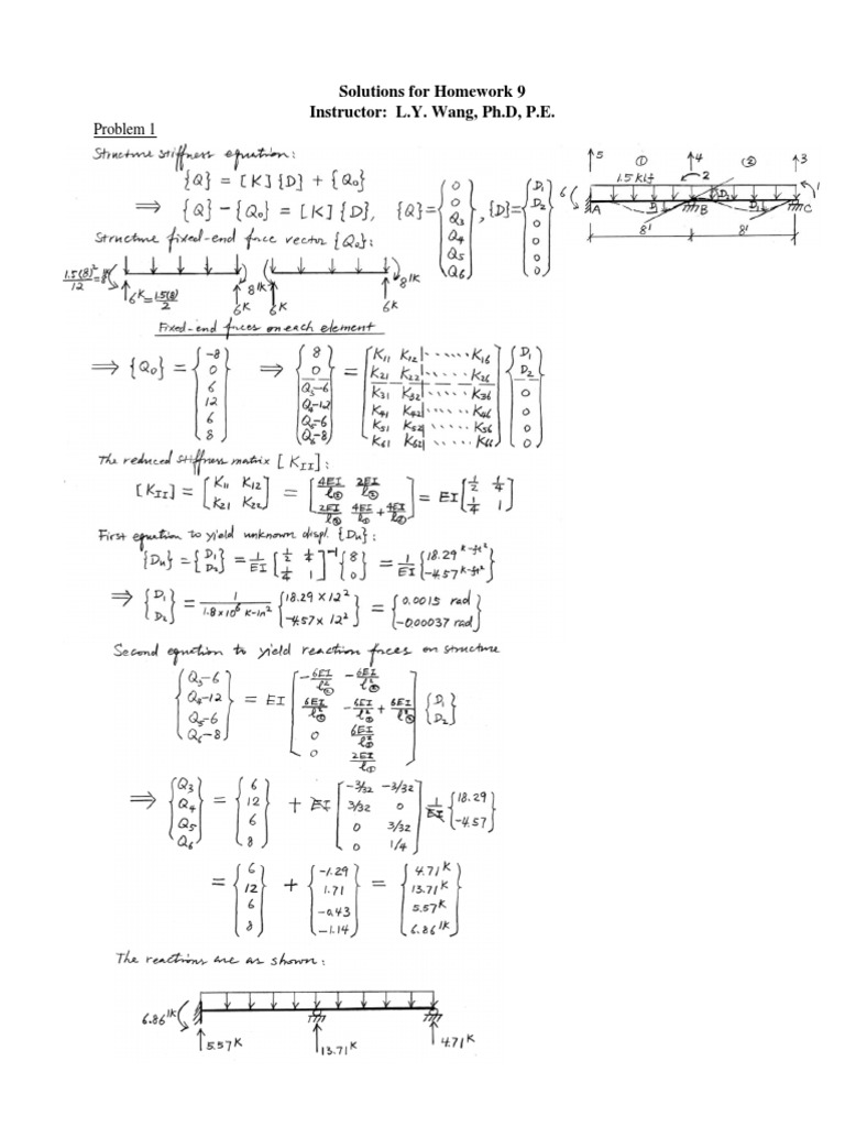 Structural Analysis Matrix Example | PDF