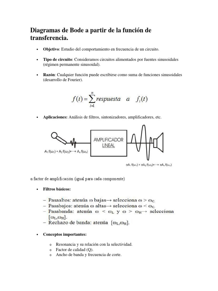 Diagramas de Bode A Partir de La Función de Transferencia | PDF