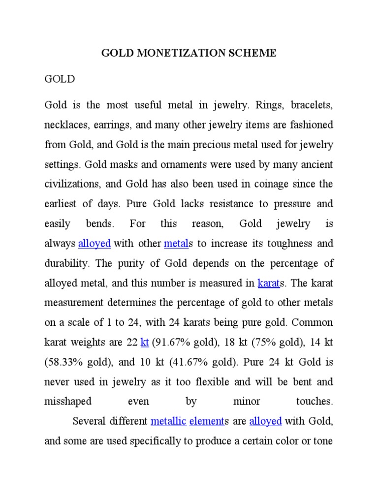 Gold Monetization Scheme | PDF | Gold | Banks