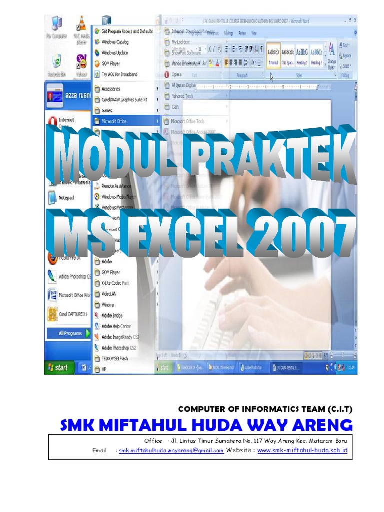 Modul Ms Excel 2007 SMK Mifda Way Areng - A4 | PDF