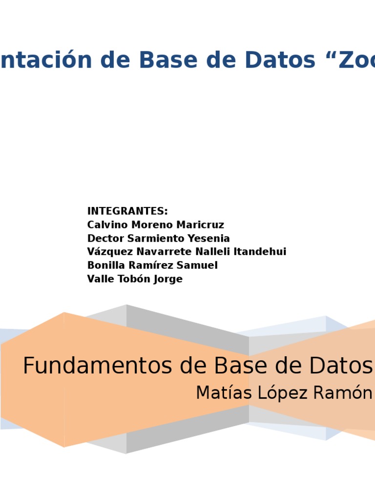 Zoologico-Base de Datos | PDF | Base de datos relacional | Modelo relacional