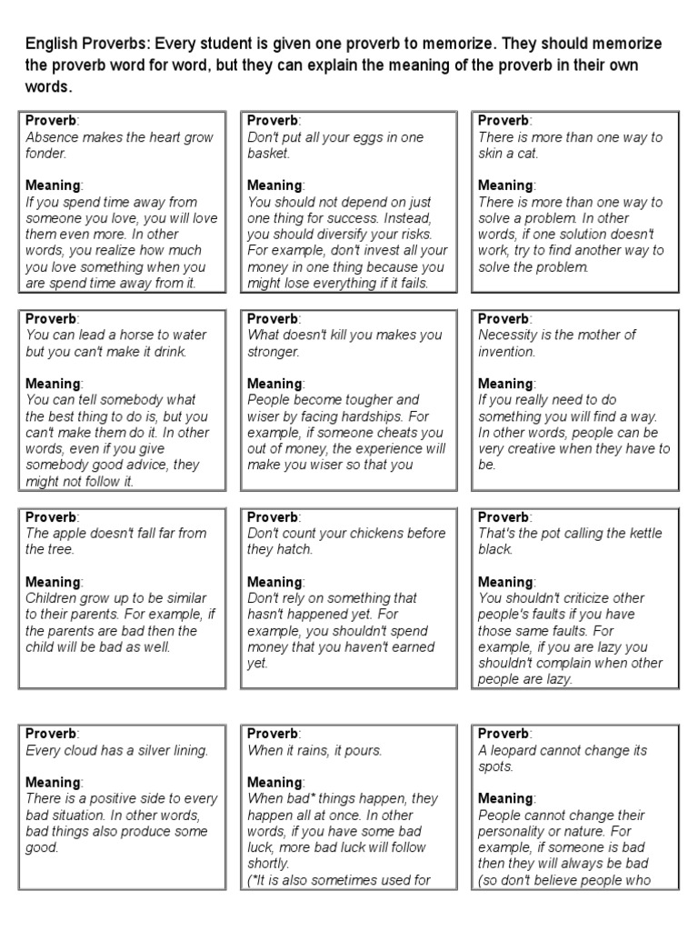 English Proverbs | Download Free PDF | Proverb | Patience