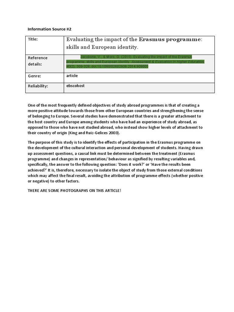 Erasmus Programme Impact on Skills | PDF
