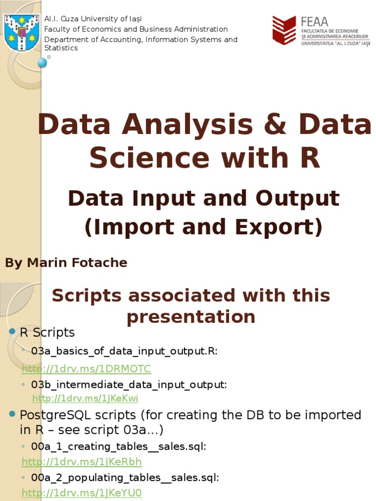 03 Data Input Output | PDF | Comma Separated Values | Postgre Sql