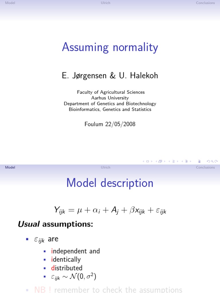 Model Assumptions and Diagnostics Guide | PDF | Normal Distribution ...