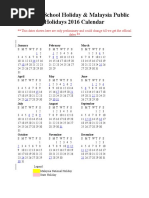 Malaysia Public Holidays & Replacements 2025 | PDF | Holidays | Malaysia