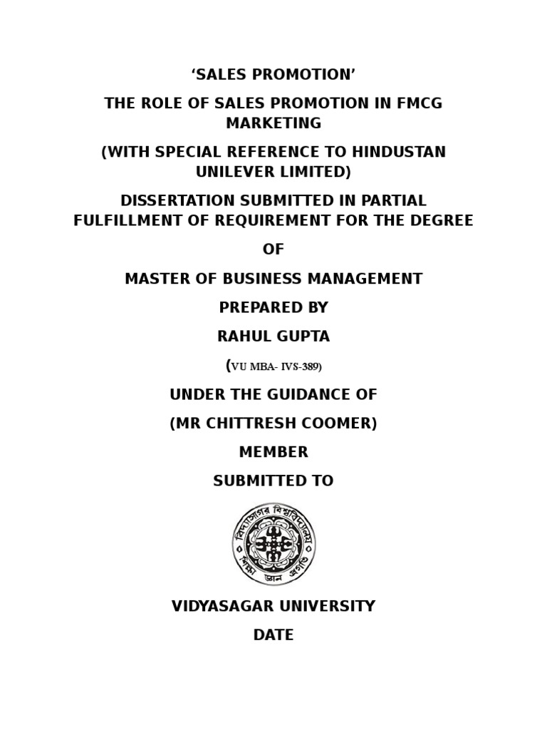 HUL Sales Promotion Strategies in FMCG | PDF | Promotion (Marketing ...