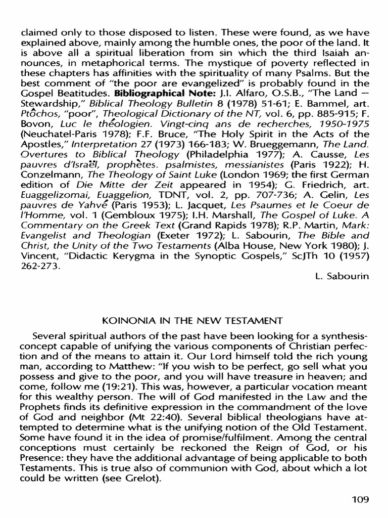 Koinonia in The New Testament | PDF | Paul The Apostle | Epistle To ...