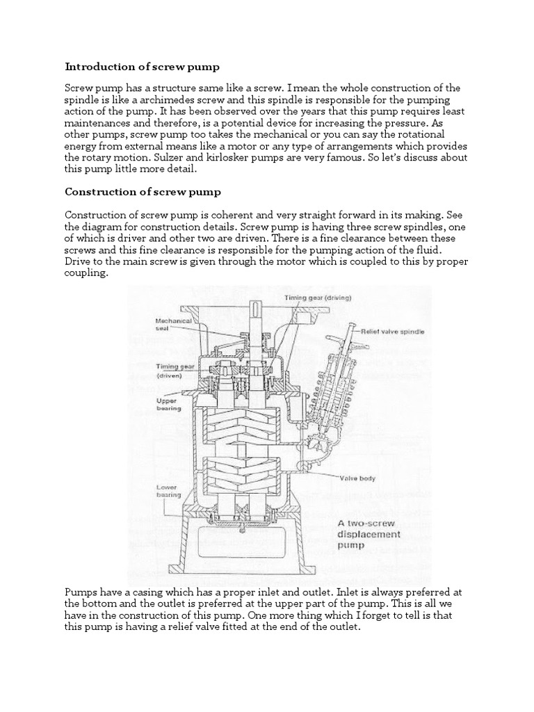 Screw Pump Basics for Engineers | PDF | Pump | Propeller