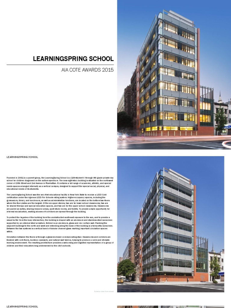Learningspring School: Aia Cote Awards 2015 | PDF | Classroom | Lighting