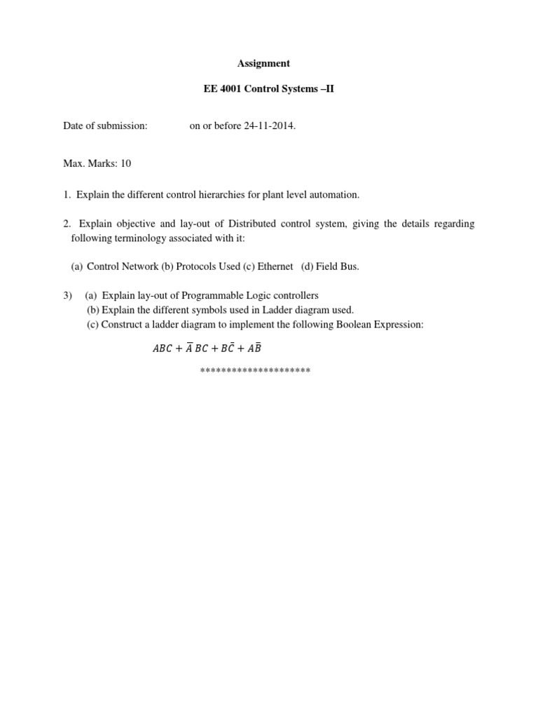 Control Systems II Assignment Guide | PDF