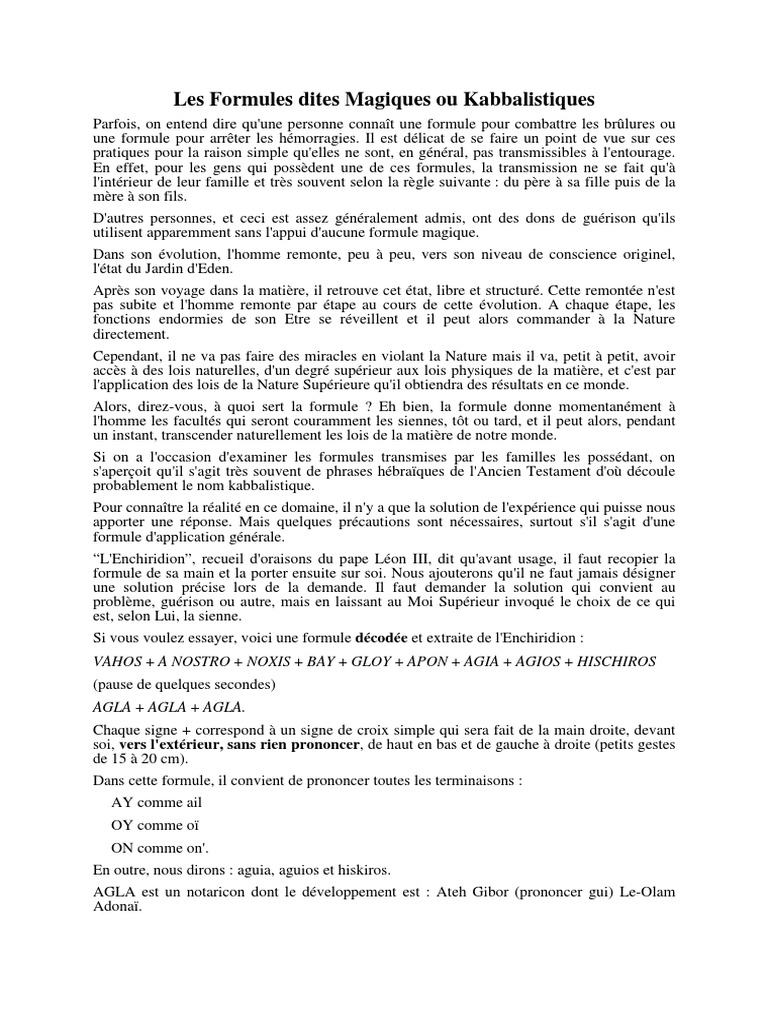 Formules Magiques | PDF | Science | Sciences philosophiques