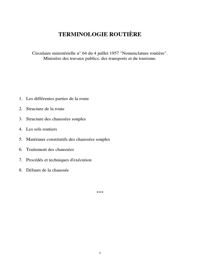 Terminologie Routiere | PDF | Grave (granulat) | Route