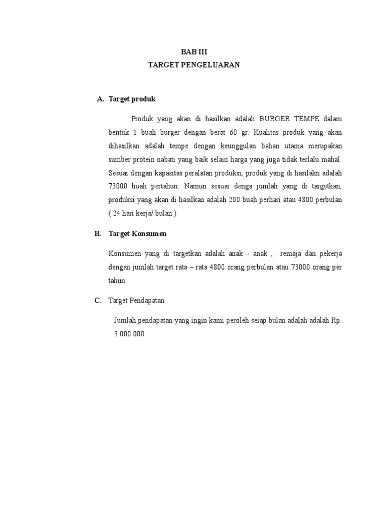 LAPORAN PROPOSAL BURGER Yang Uda Jadi | PDF | Karier & Perkembangan | Teknologi & Rekayasa