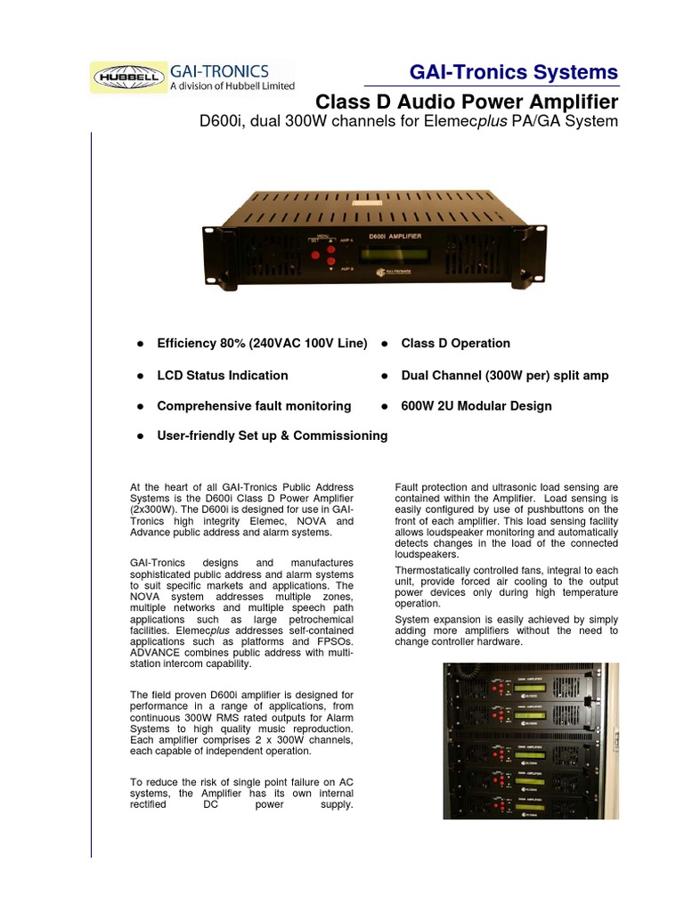2.1 PAGA Amplifier | PDF | Amplifier | Mains Electricity