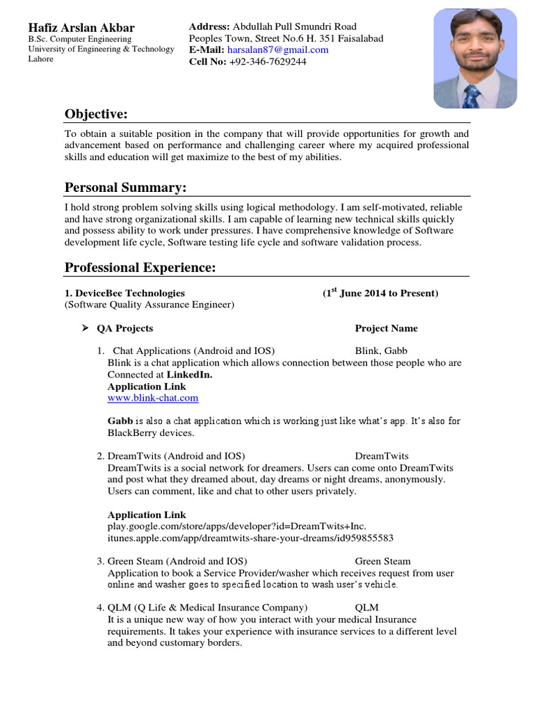 Arslan Resume | PDF | Application Software | Web Application