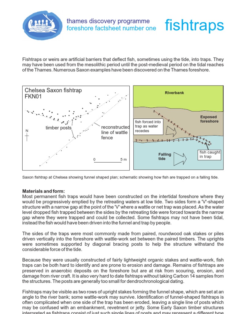 Fishtrap Factsheet Pdf Tide River Thames