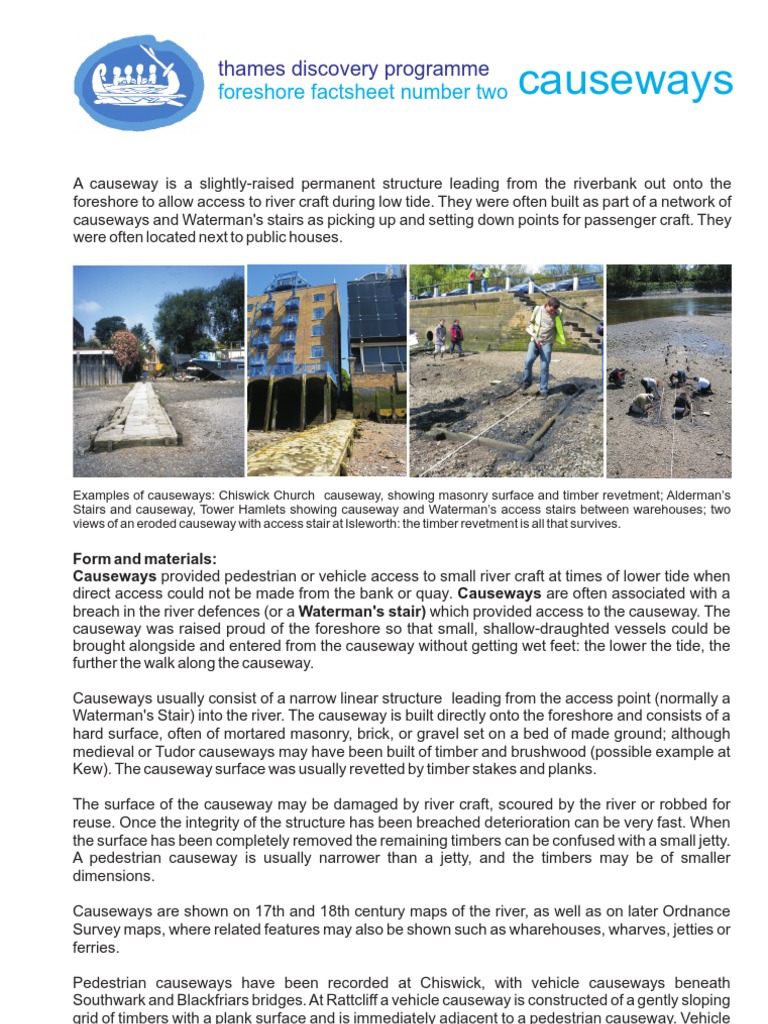 Causeway Factsheet | PDF | Transport | Nature