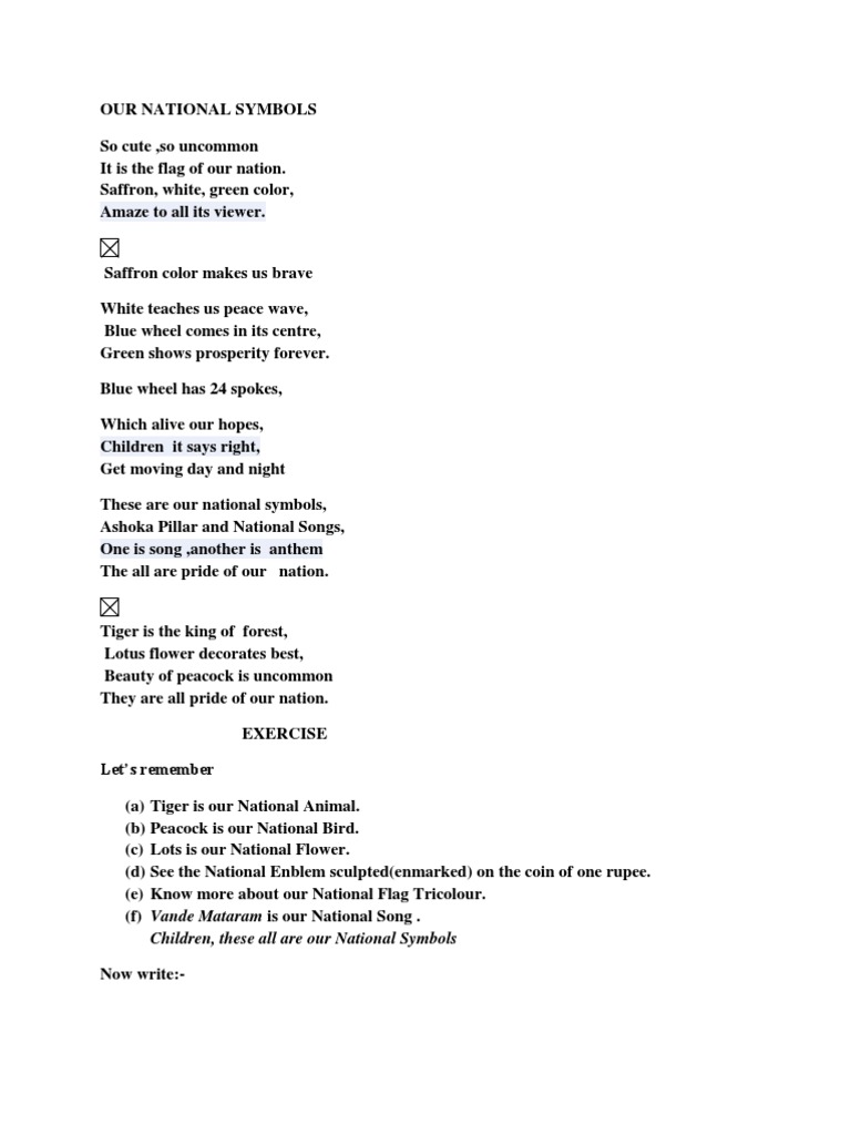 Our National Symbols | PDF | Flag | Symbols