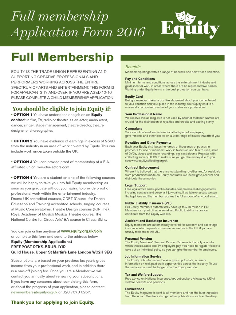 Equity Membership Form 2016 | PDF | Debit Card | Payments