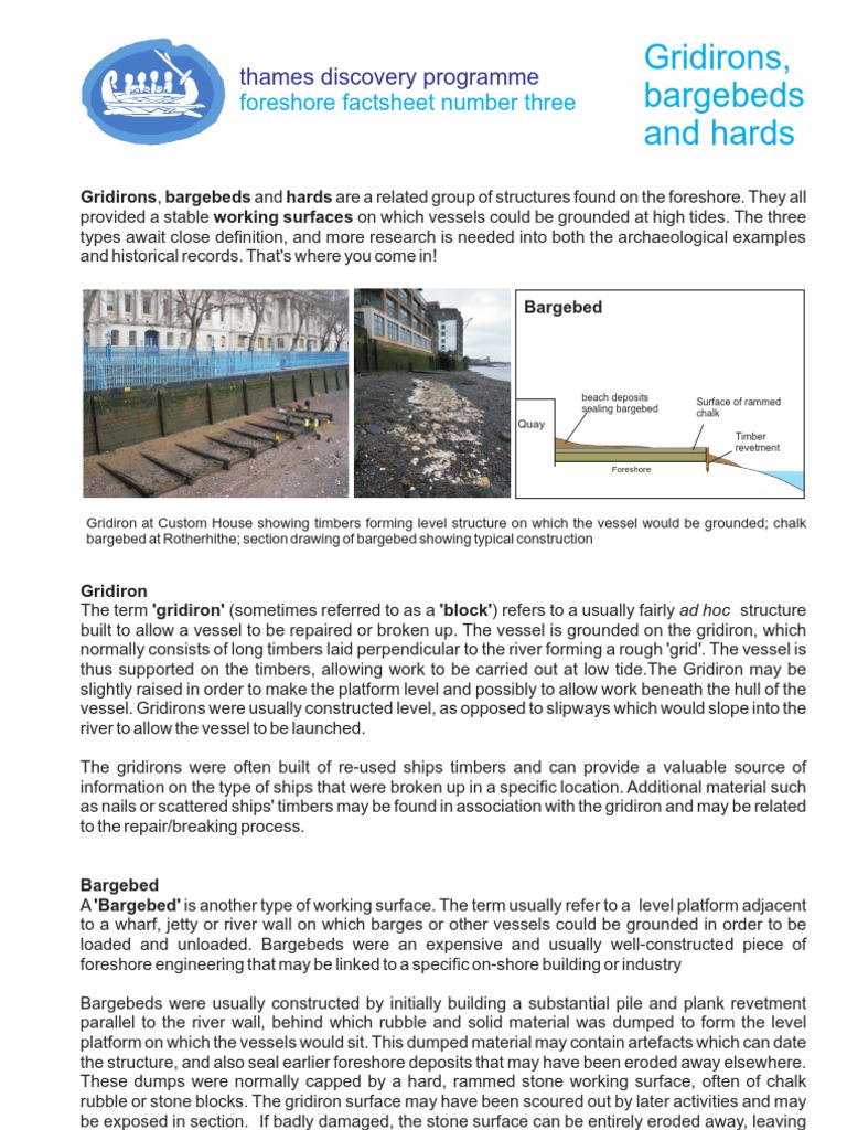 Gridirons and Bargebeds | PDF | Water Transport | Ships