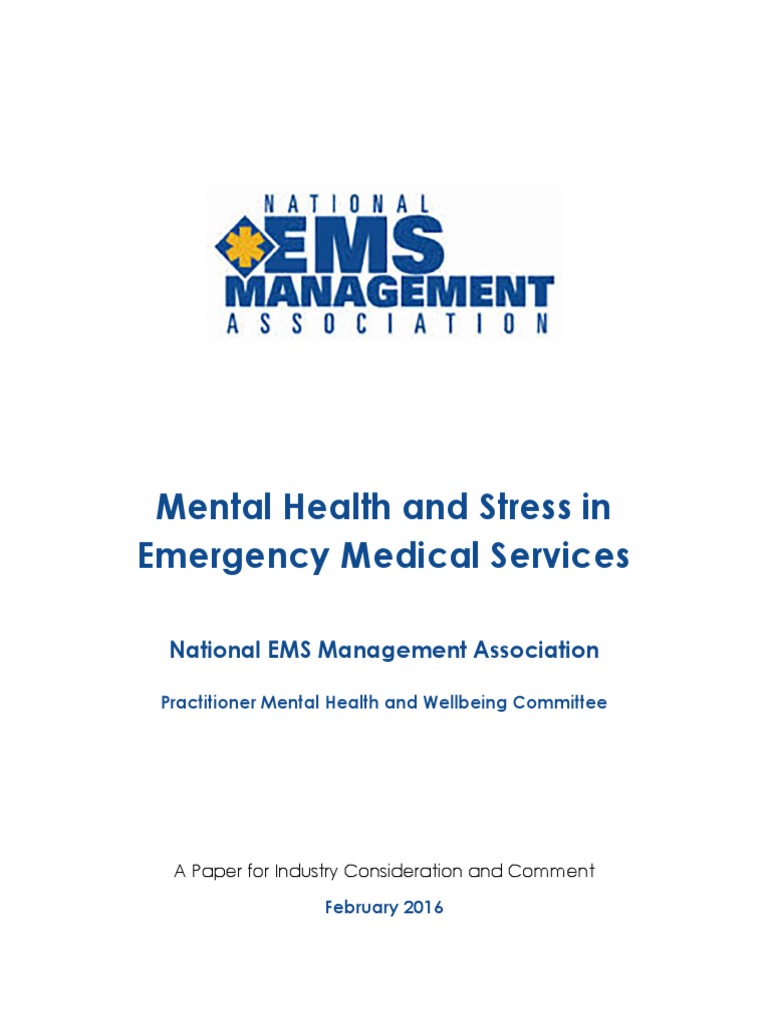 Mental Health and Stress in Emergency Medical Services | PDF ...