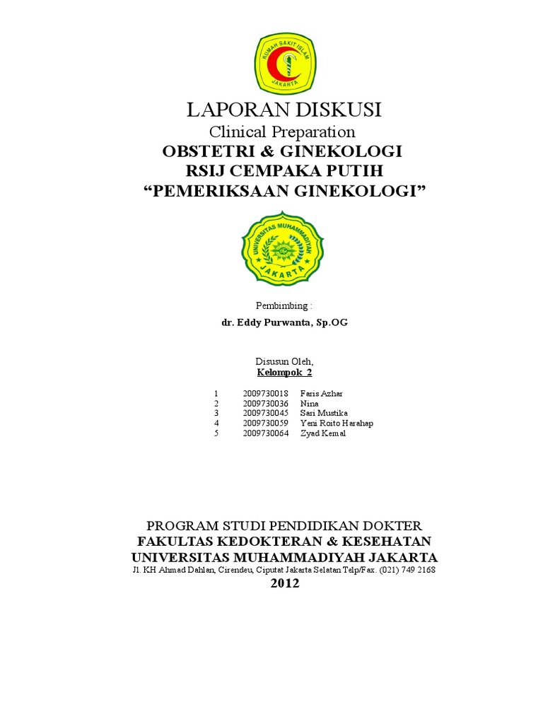 Laporan CP Obgyn | PDF | Kesehatan Holistik | Sains & Matematika