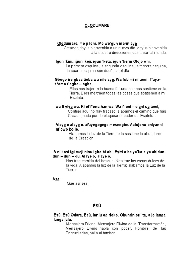 Rezos A Orula | PDF | Santeria | Religión y creencia