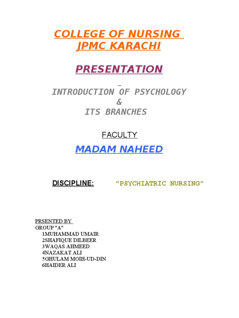 Psychology and Its Branches | PDF | Behavioral Neuroscience ...